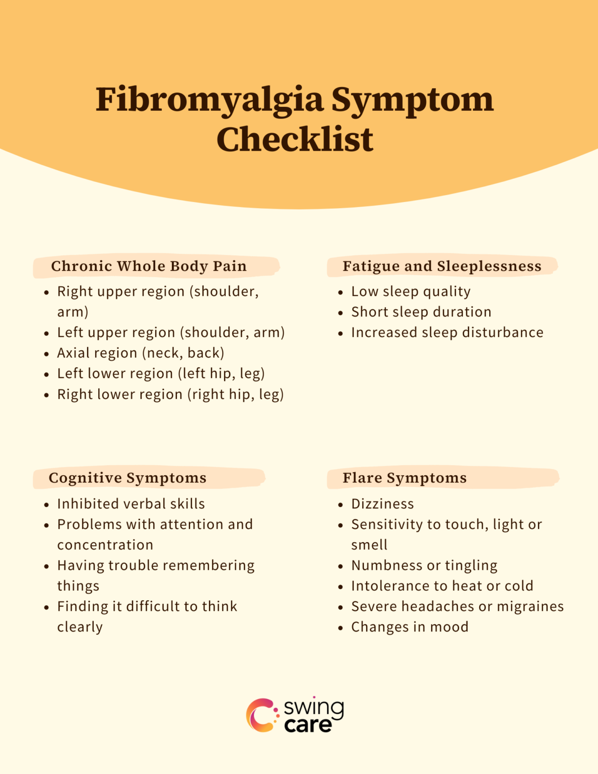 Fibromyalgia Symptoms in Women | Swing Care